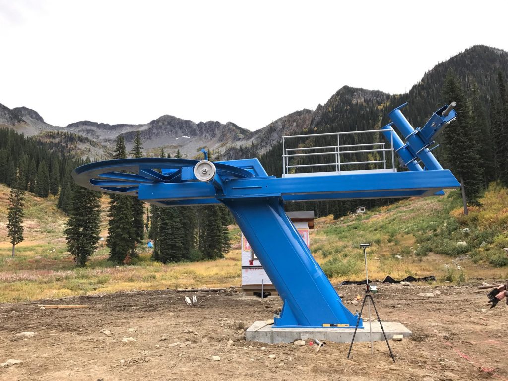Whitewater Ski Lift Installation - Kodiak Measurement Services Inc.